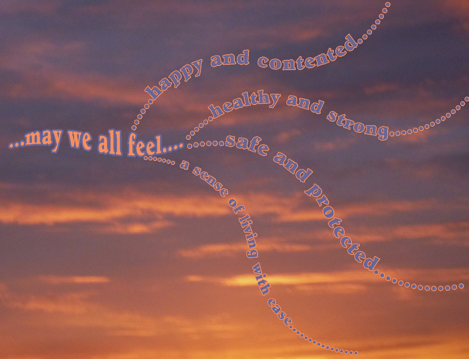 May we all feel….. happy and contented…. “loving kindness wishes ...