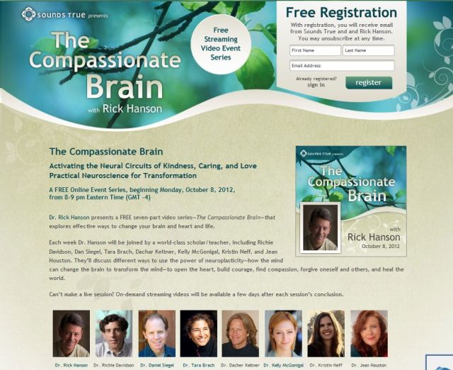 “The Compassionate Brain”….7 week online video event series from Sounds ...